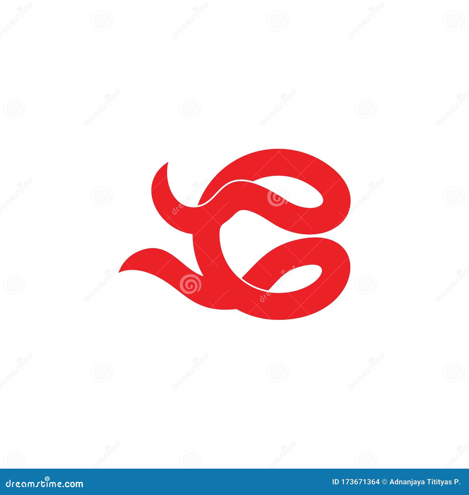 Letter C Ribbon Shape Logo Vector Stock Vector - Illustration of font ...