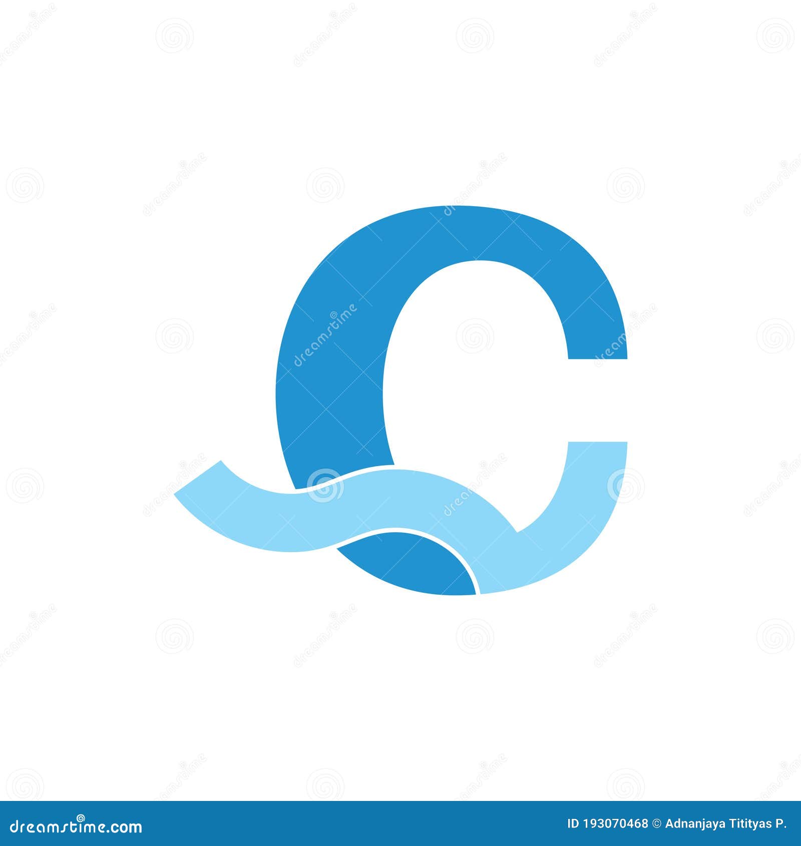 Letter C Ribbon Shape Logo Vector Stock Illustration - Illustration of ...
