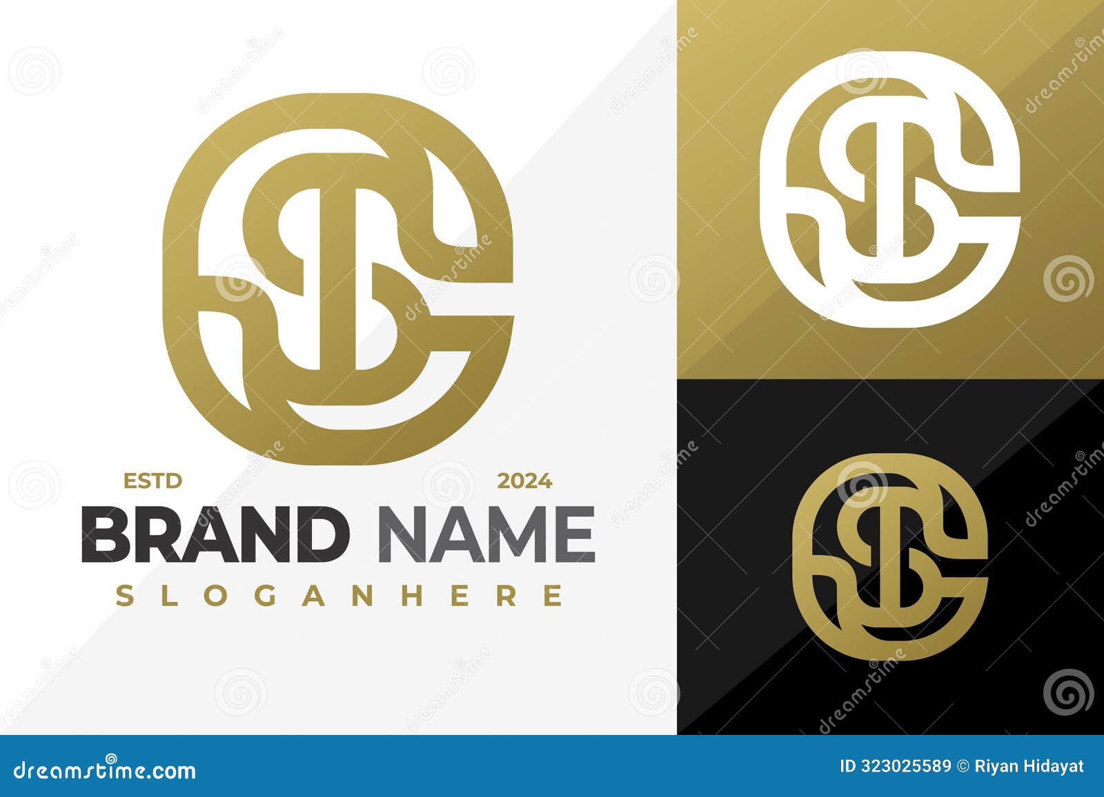 Letter C S Monogram Logo Design Vector Symbol Icon Illustration Stock ...