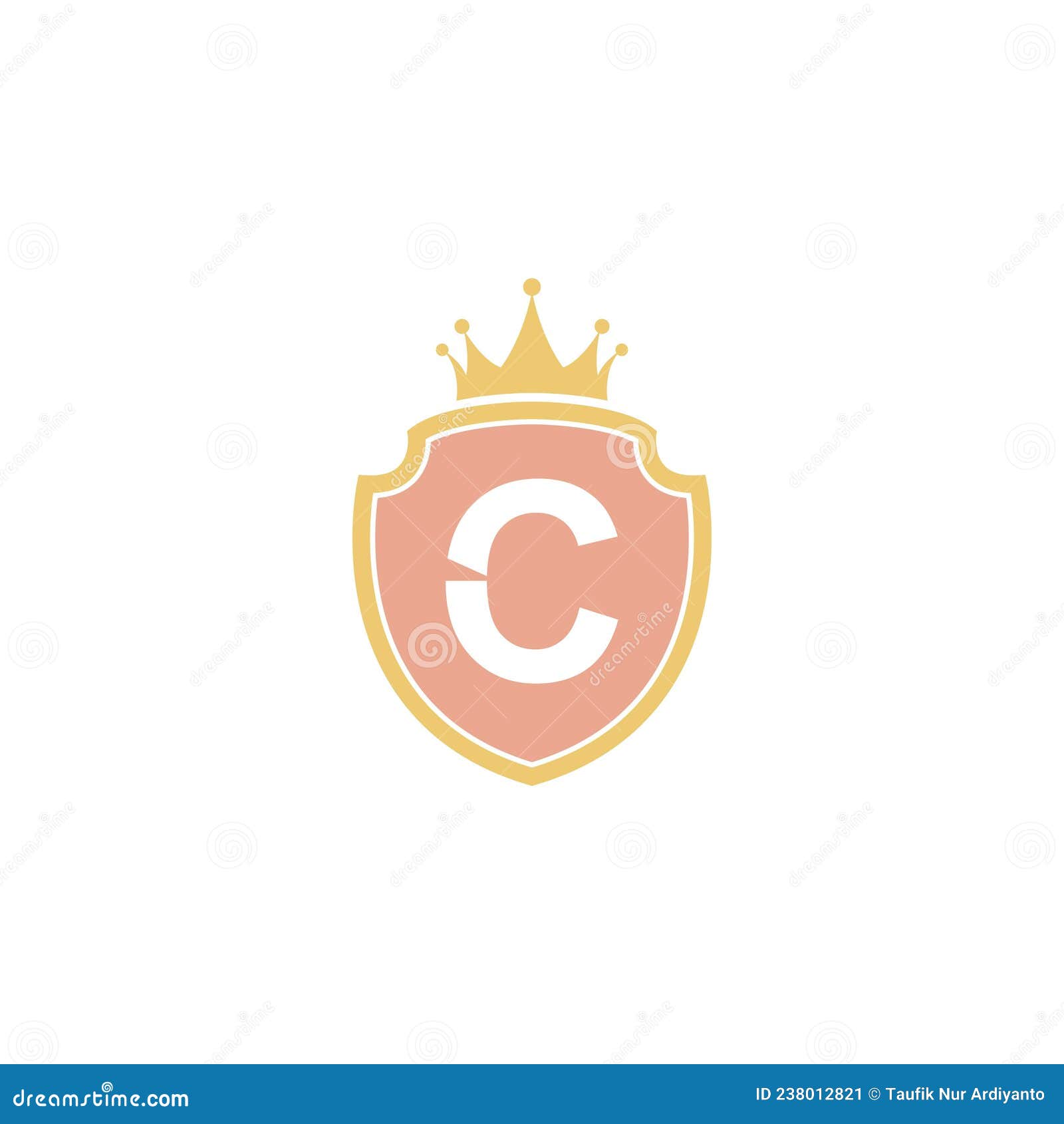 Letter C with Shield Icon Logo Design Illustration Stock Illustration ...