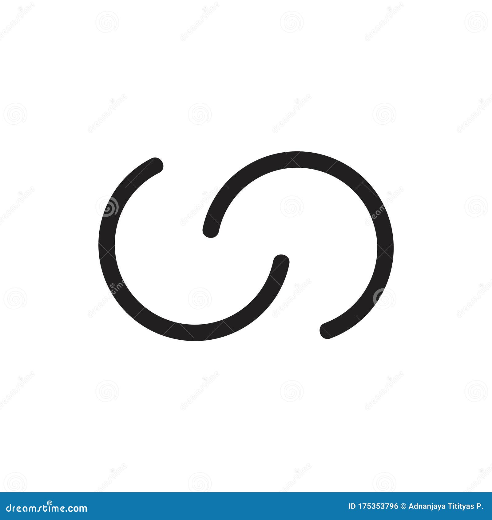 Letter C Simple Chain Linear Logo Vector Stock Vector - Illustration of ...