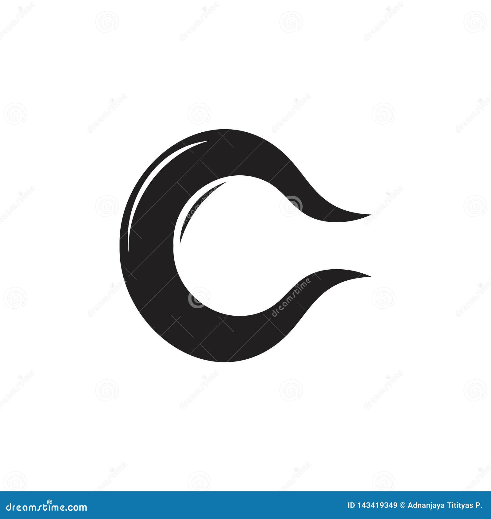Letter C Simple Curves Logo Vector Stock Vector - Illustration of ...