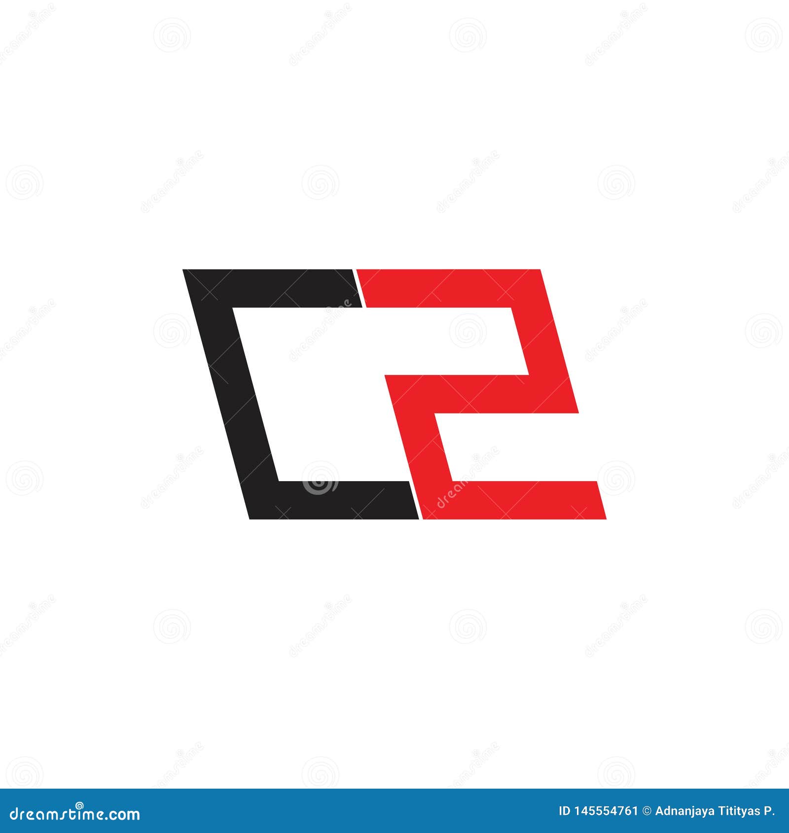 Letter C2 Simple Geometric Line Logo Vector | CartoonDealer.com #145554761