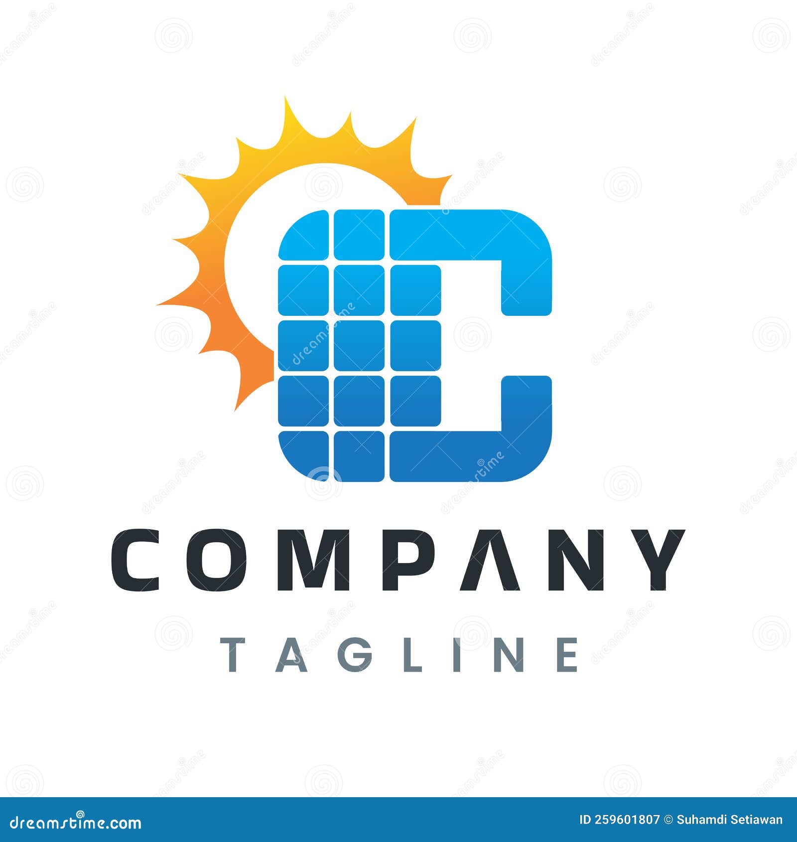 Letter C Solar Energy Logo, Solar Power Panel Design Stock Vector ...