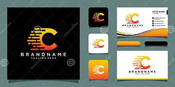 Letter C Speed Logo Design Template Premium Vector Stock Vector ...