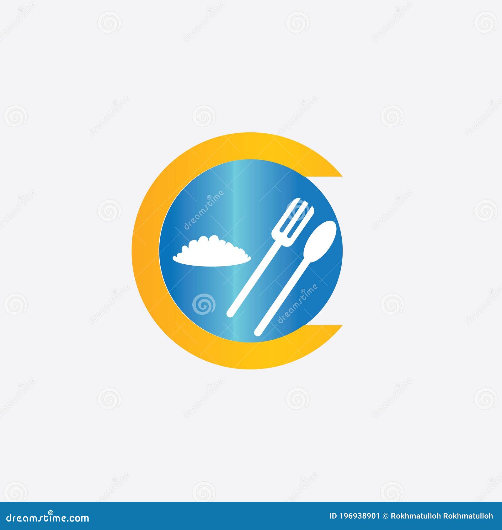 Letter C Spoon, Fork Restaurant Symbol Vector Design Stock Vector ...