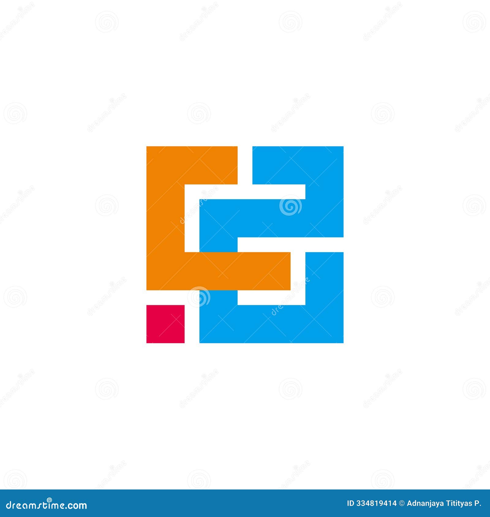 Letter C2 Square Geometric Simple Logo Vector Stock Vector ...