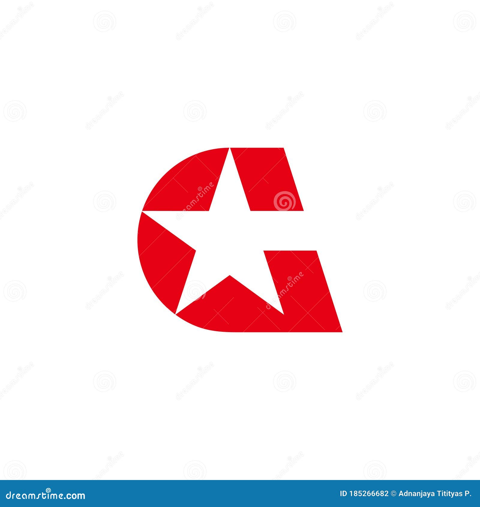 Letter C Star Geometric Colorful Simple Symbol Logo Vector Stock ...