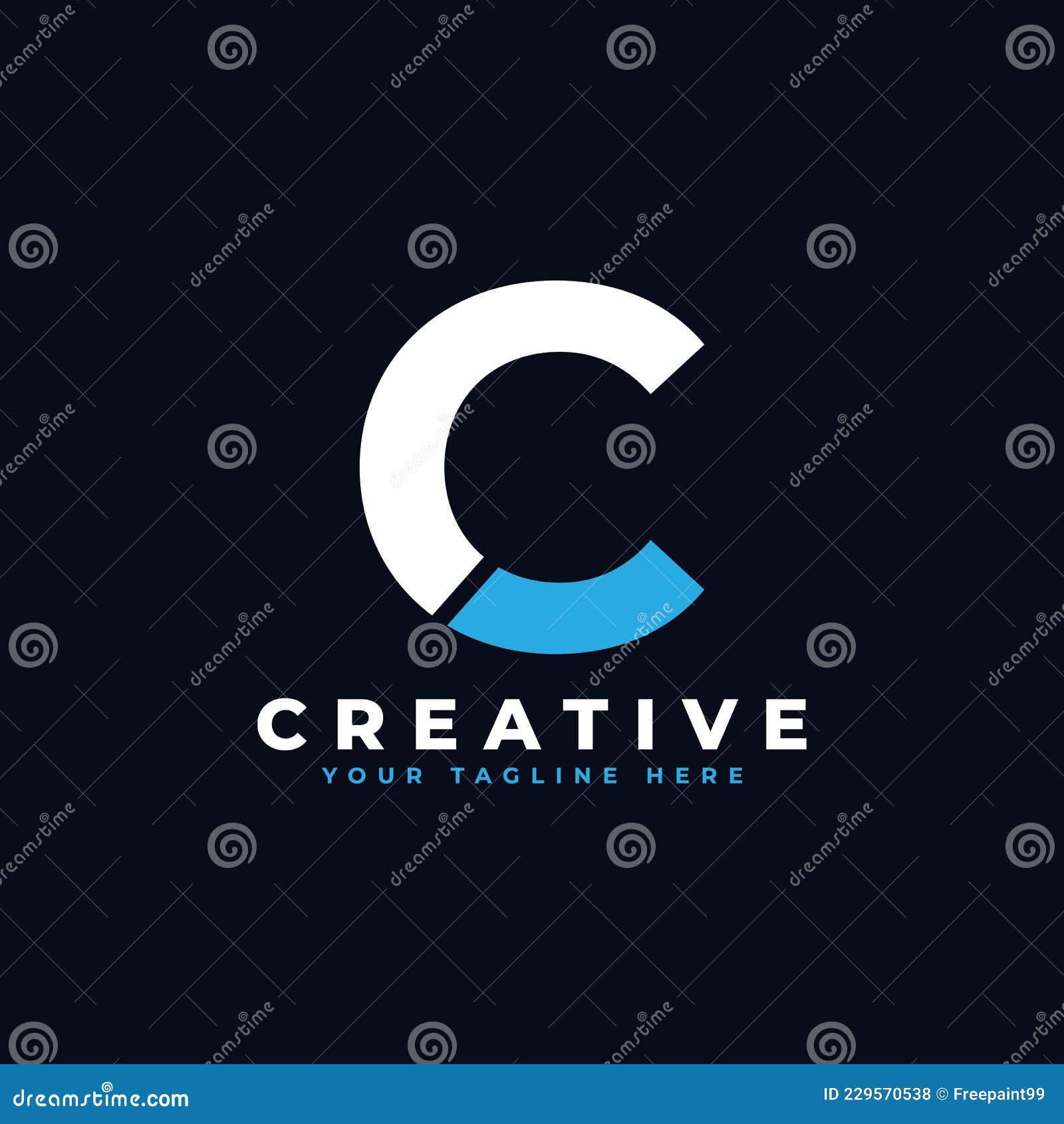 Letter C Tech Logo. Design Vector Illustration Modern Monogram Icon ...