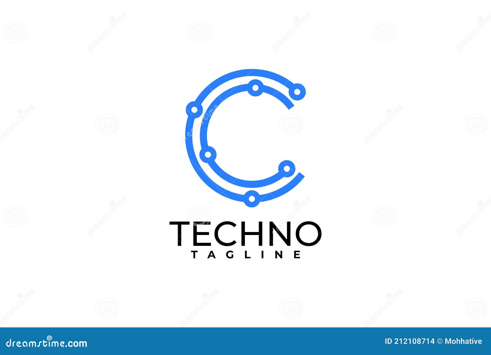 Letter C Technology Logo. Modern Symbol Stock Vector - Illustration of ...