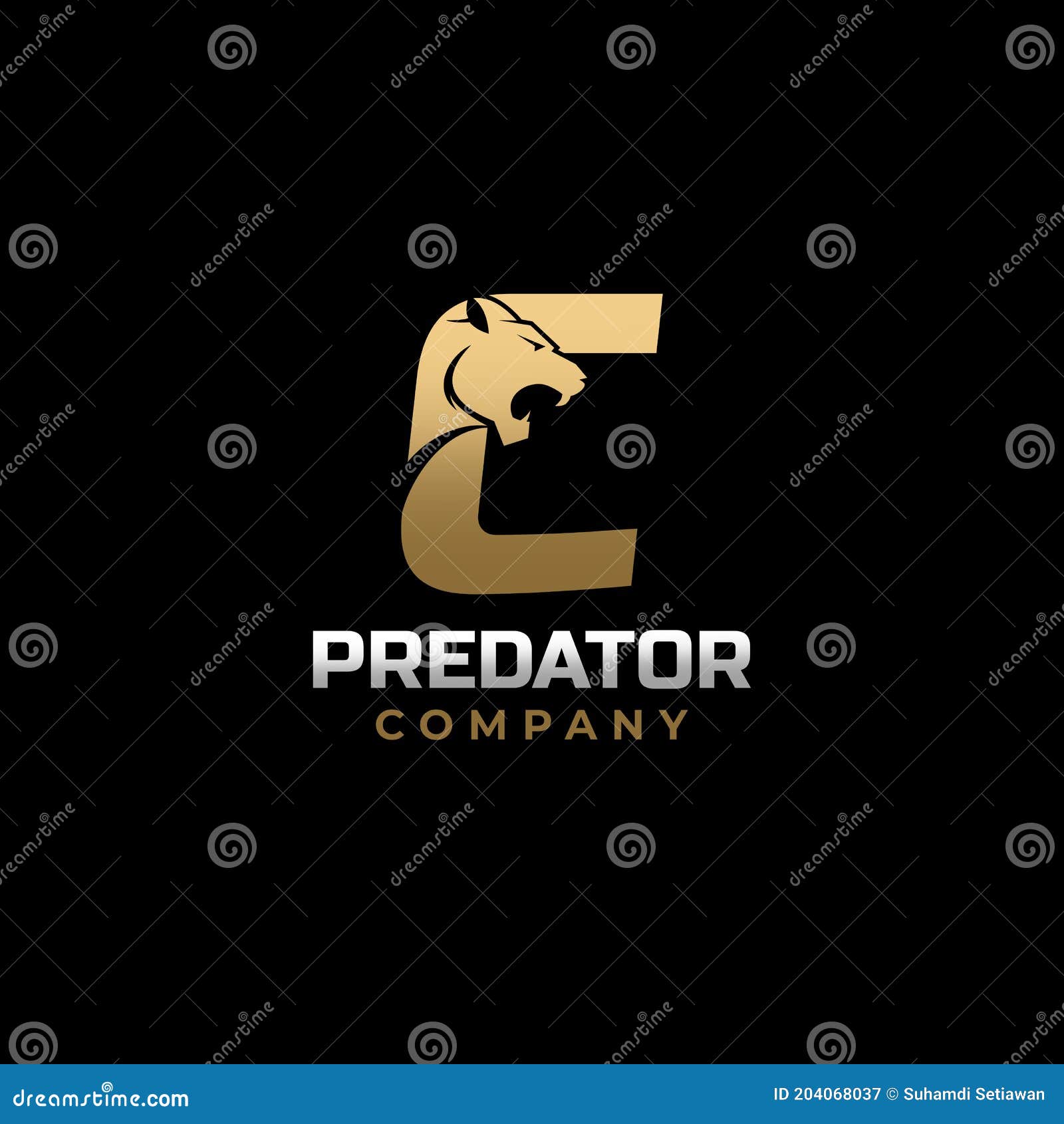 Letter C Tiger, Predator Logo Design Vector Stock Vector - Illustration ...