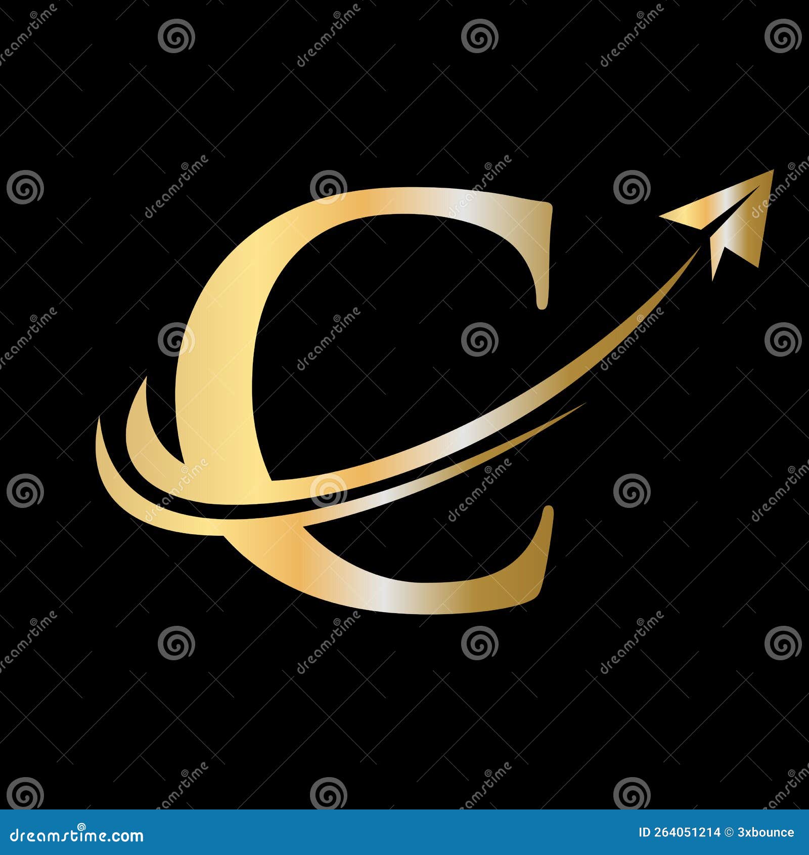 Letter C Travel Logo Vector Template. Initial Travel Logo on Letter C ...