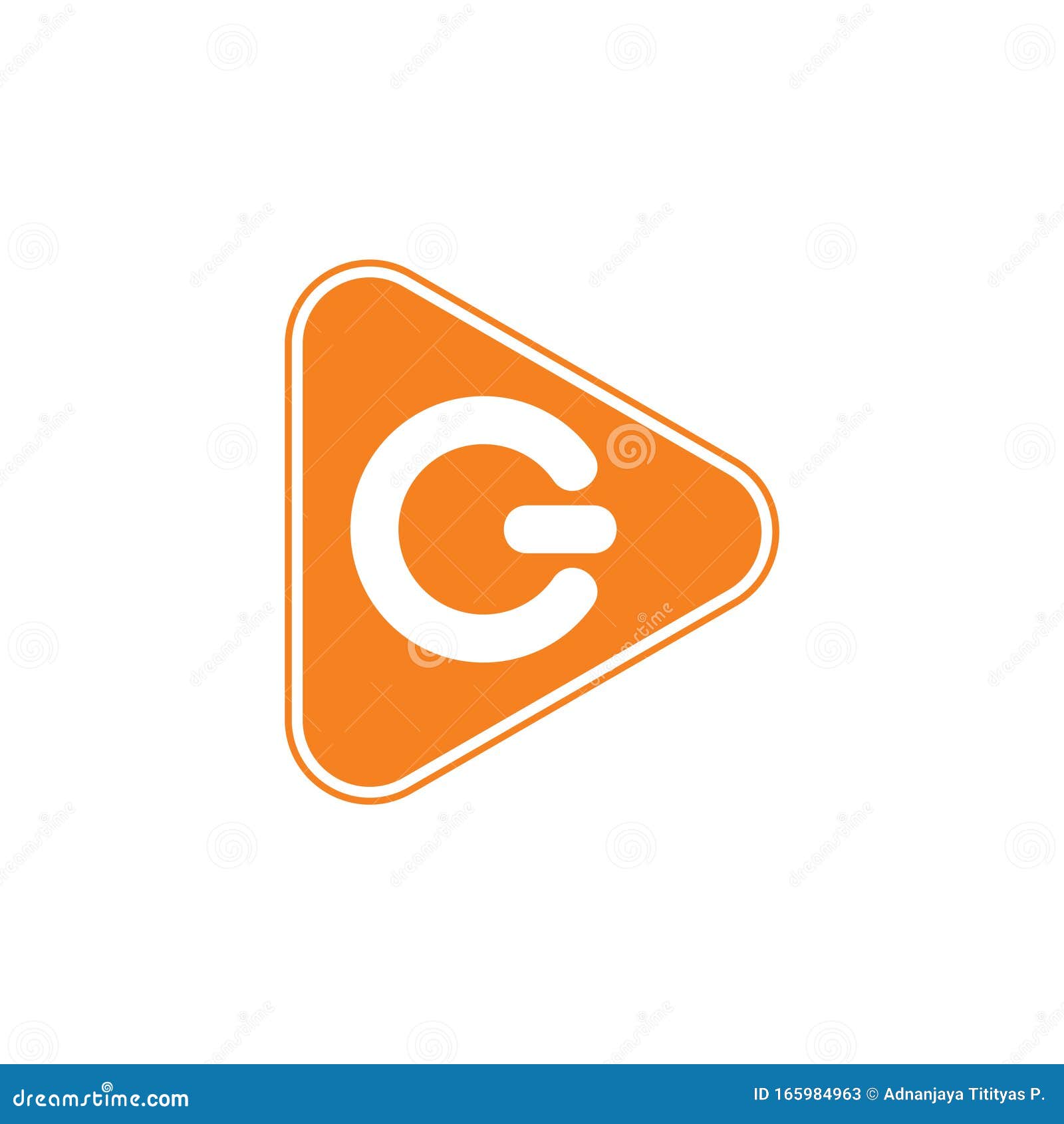 Letter C Triangle Power Button Logo Stock Vector - Illustration of ...