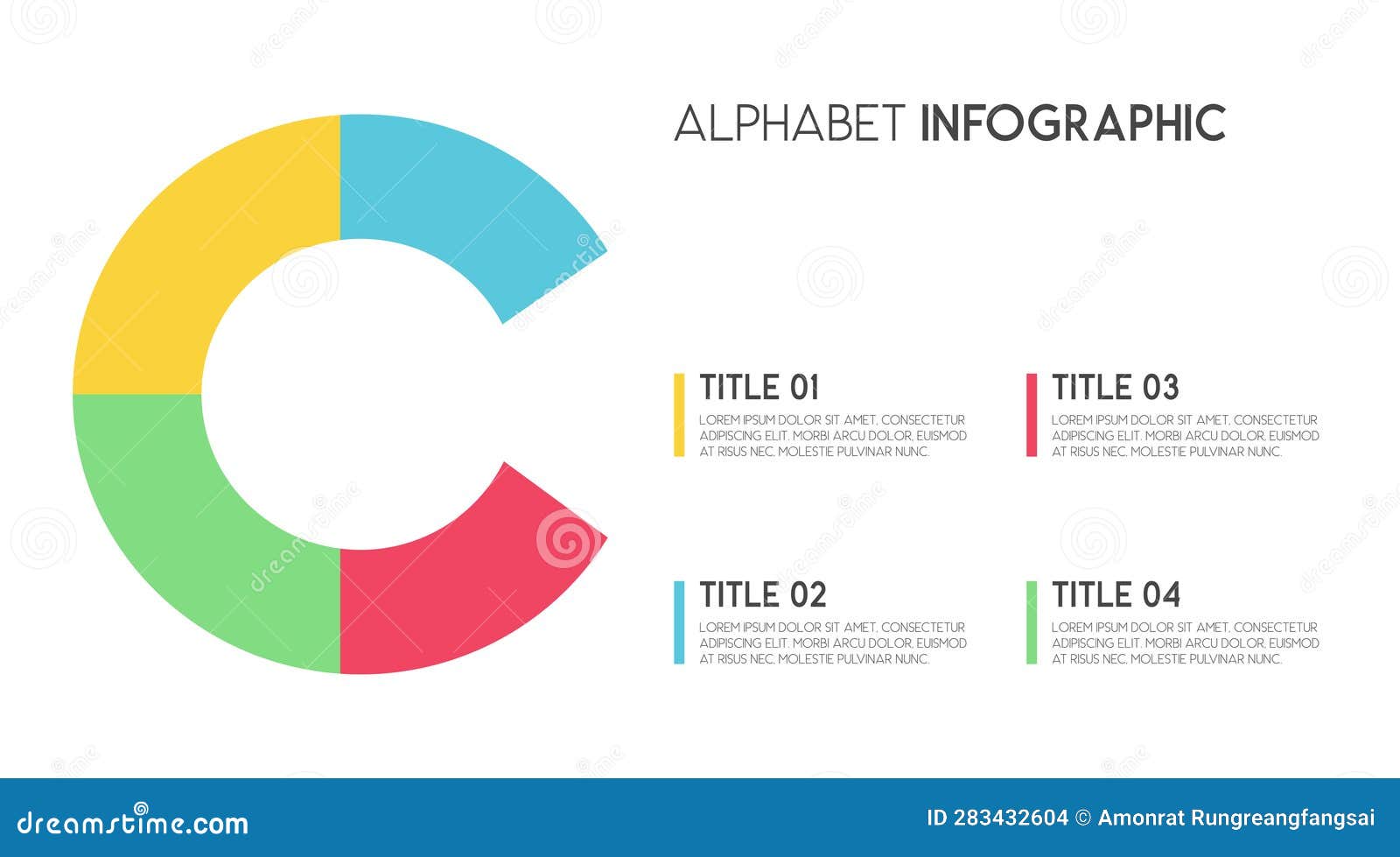 Letter C Vector Alphabet and Other Elements for Infographics Stock ...