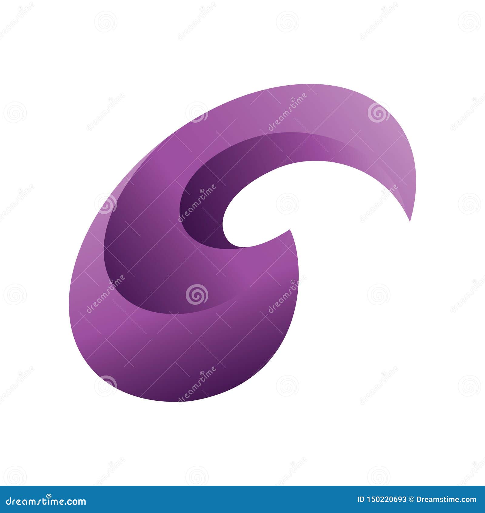 Letter C Violet Gradient 3D Logo Vector Design Stock Vector ...