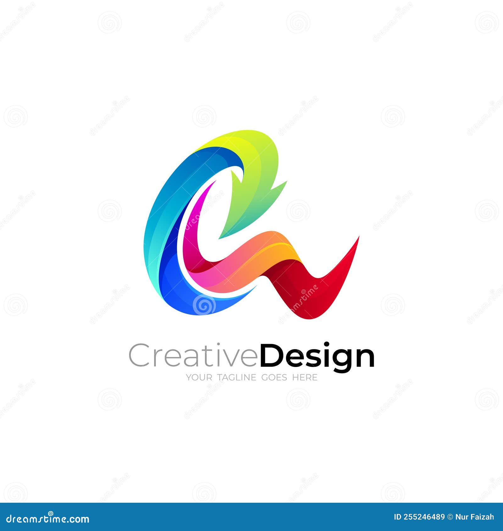 Letter C and W Logo with Arrow Design Combination Stock Vector ...