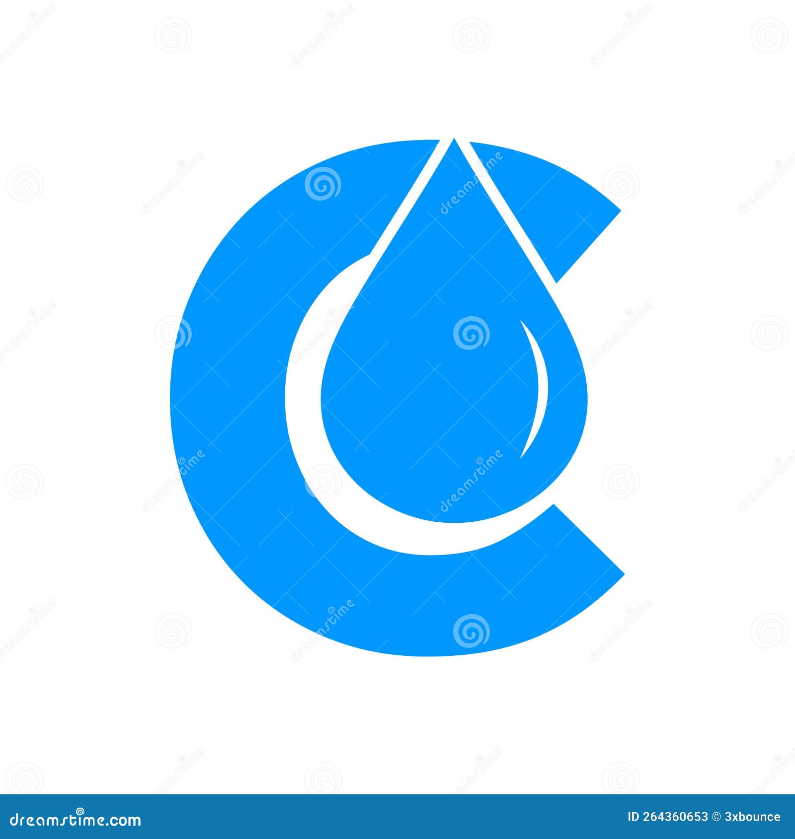 Letter C Water Logo Element Vector Template. Water Drop Logo Symbol ...