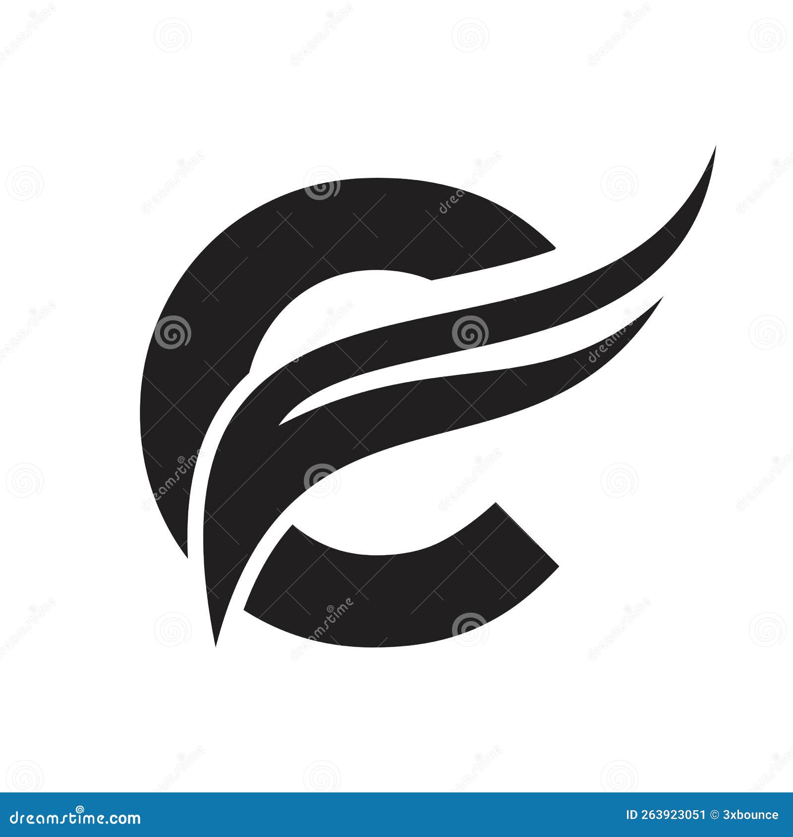 Letter C Wing Logo Design. Transportation Logo Letter C and Wings ...