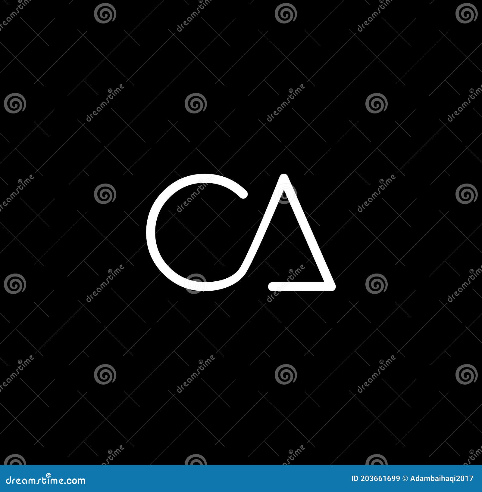 Letter CA Alphabet Logo Design Vector. the Initials of the Letter C and ...