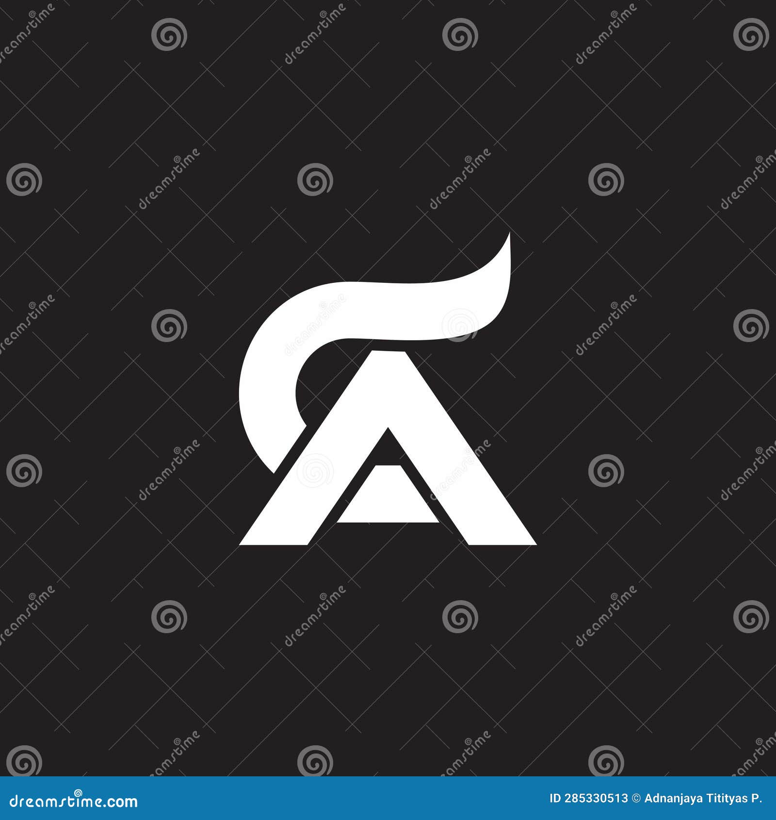 Letter Ca Curves Triangle Simple Geometric Logo Vector Stock Vector ...