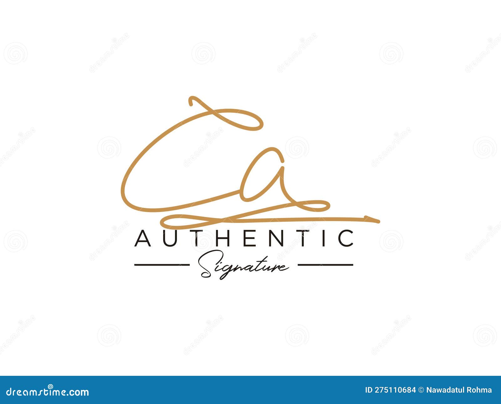 Letter CA Signature Logo Template Vector Stock Vector - Illustration of ...