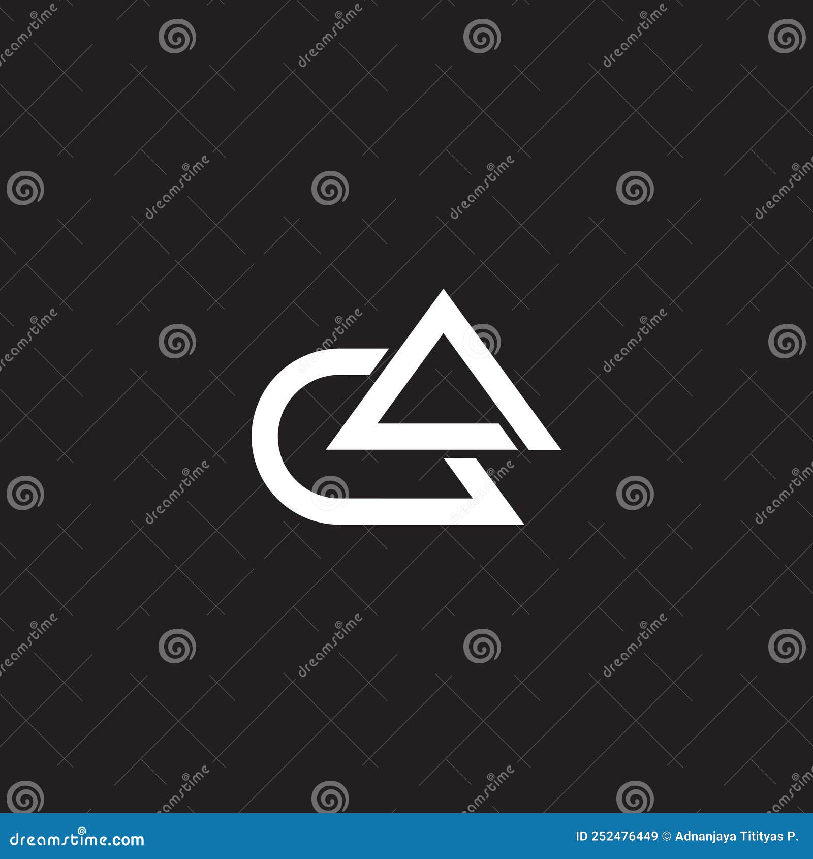 Letter Ca Triangle Simple Geometric Line Logo Vector Stock Vector ...