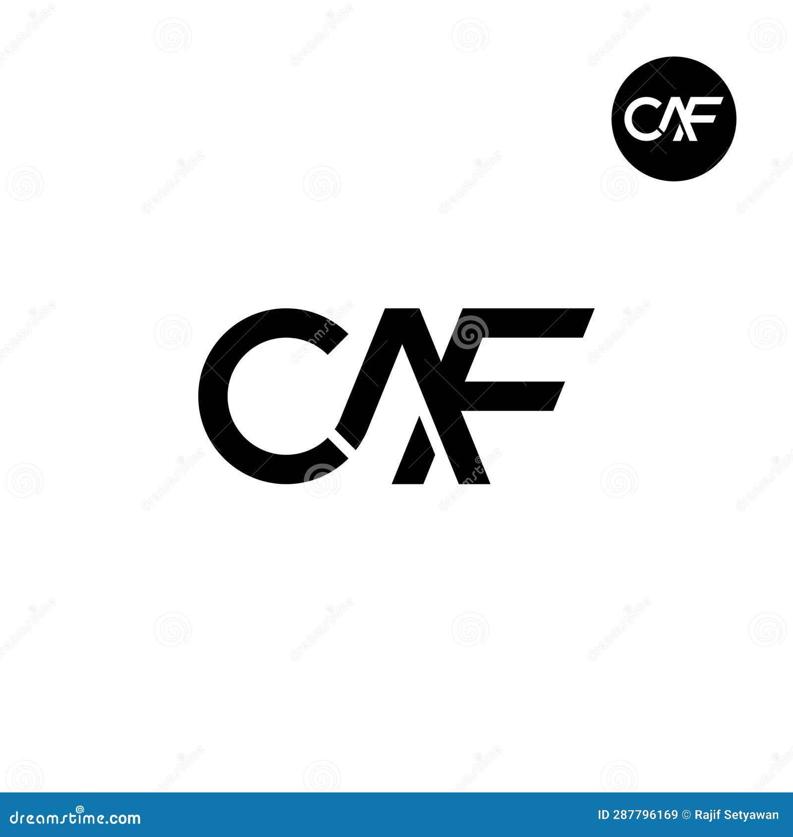 Letter CAF Monogram Logo Design Cartoon Vector | CartoonDealer.com ...