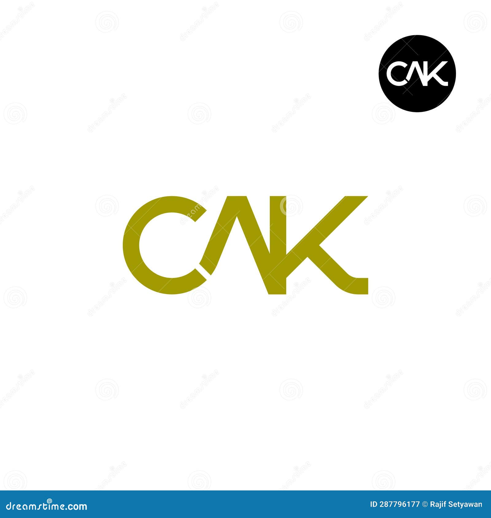 Letter CAK Monogram Logo Design Stock Vector - Illustration of ...