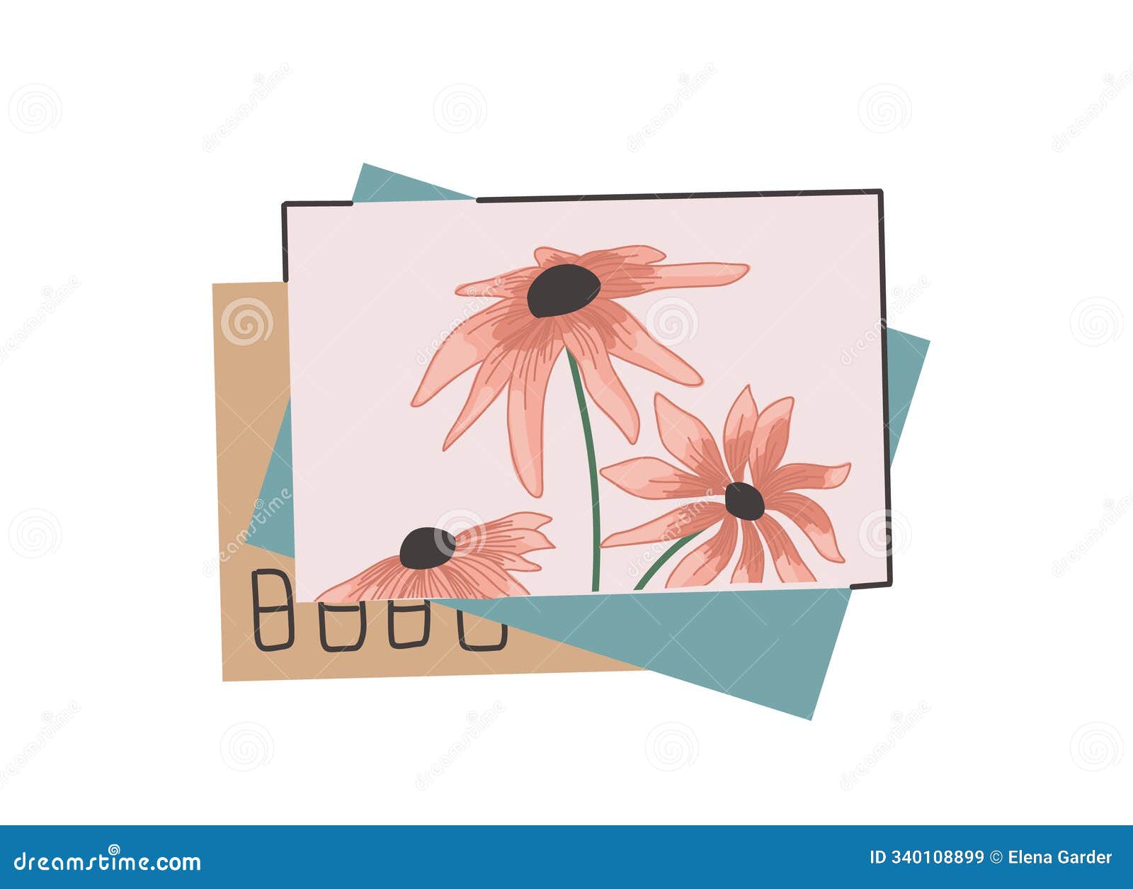 Letter. Cartoon Envelope Post Card. Flat Vector Mail Stock Illustration ...