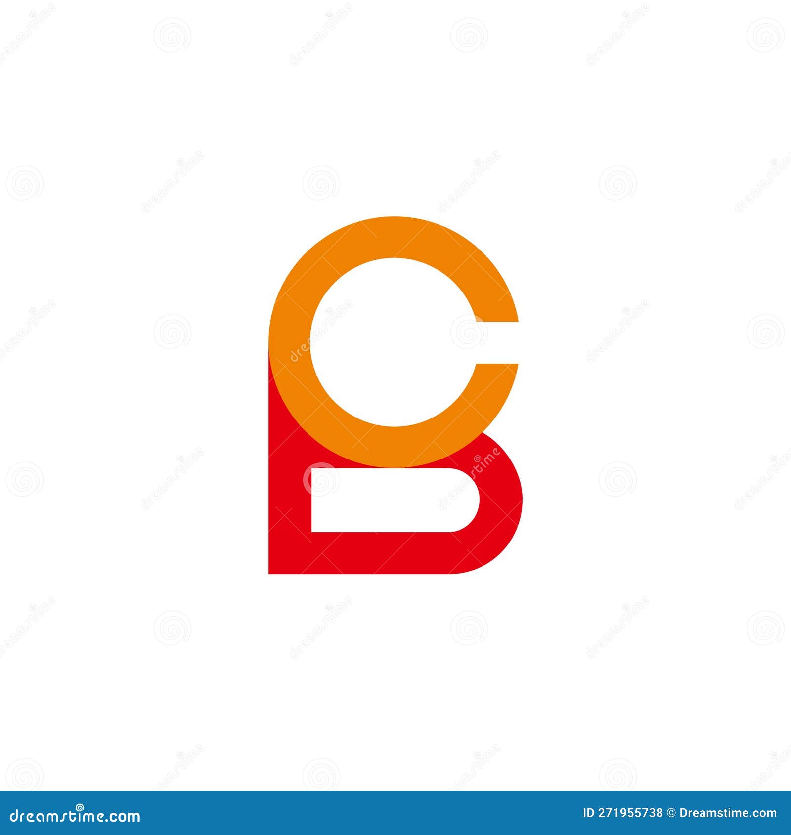 Letter Cb Linked Geometric Colorful Logo Vector Stock Vector ...