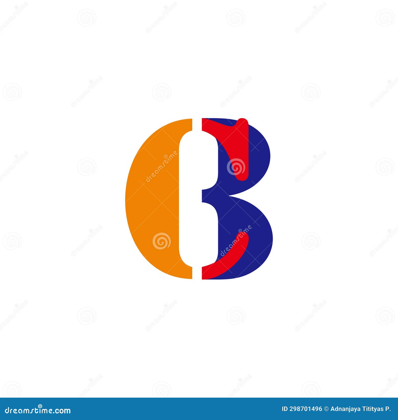 Letter Cb Simple Colorful Retro Font Logo Vector Stock Vector ...