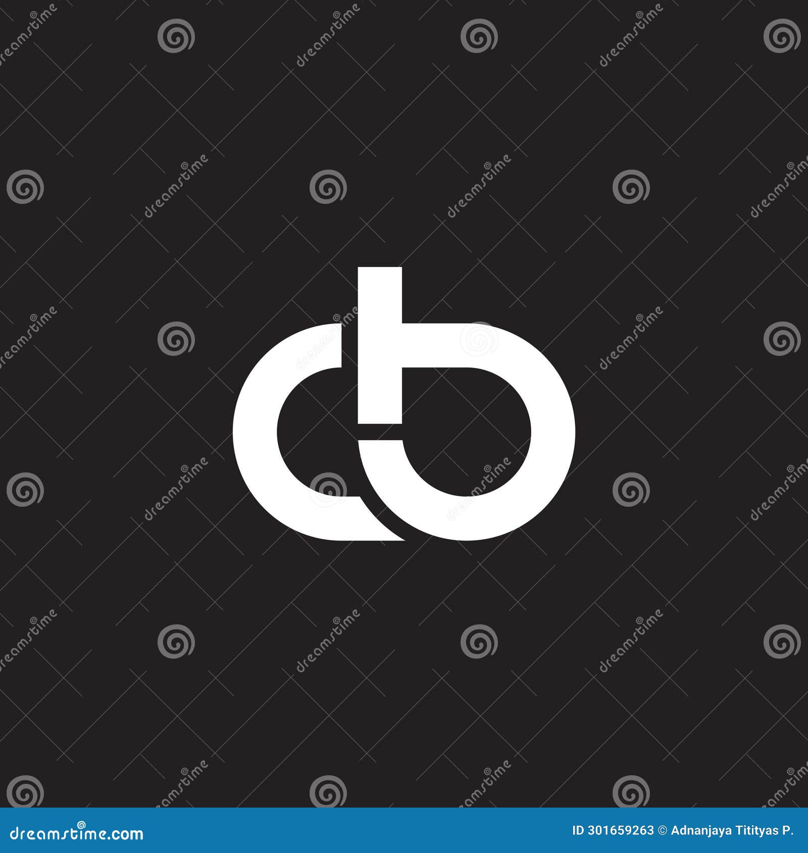 Letter Cb Simple Geometric Linear Logo Vector Stock Vector ...