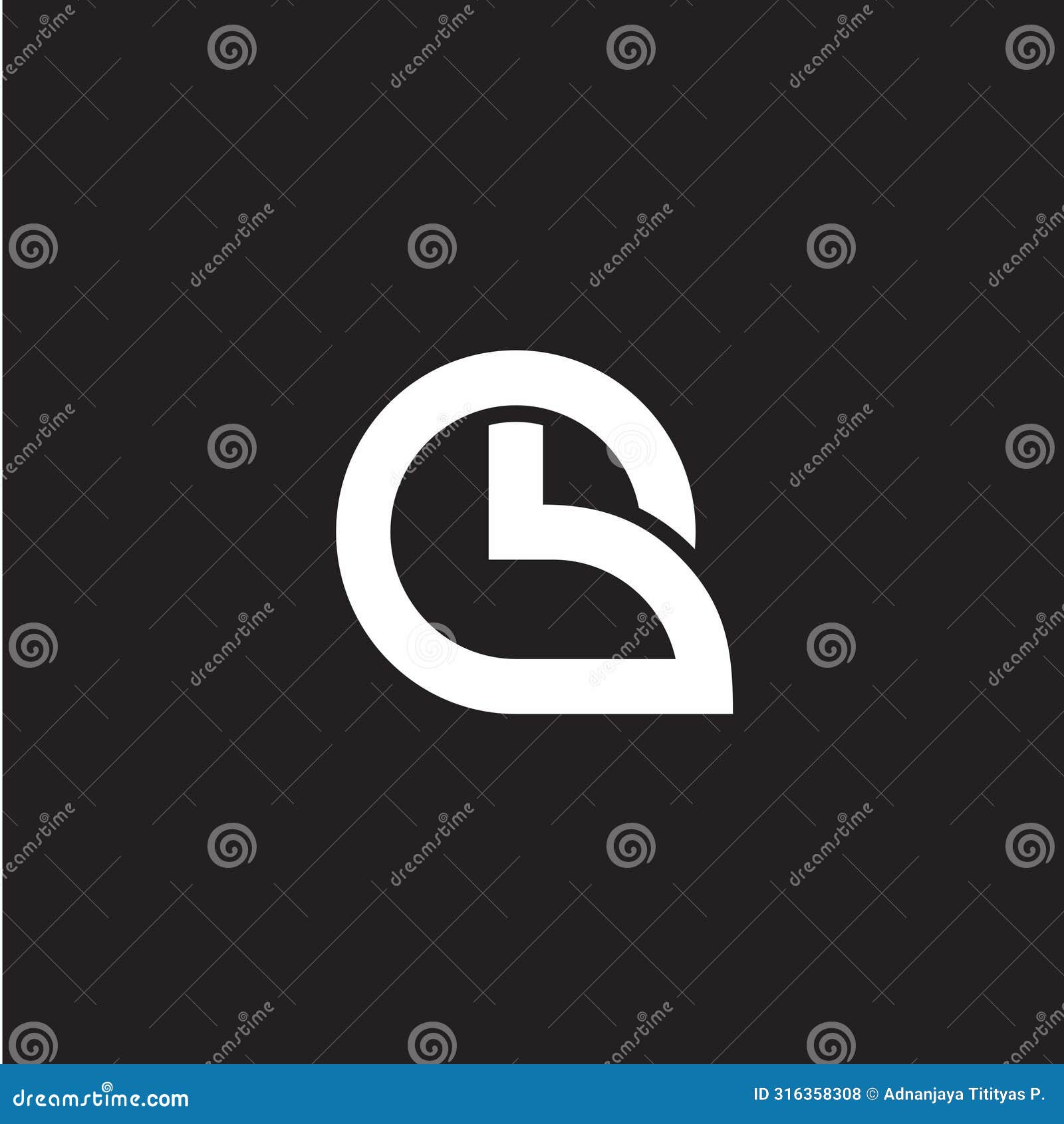 Letter Cb Simple Geometric Round Line Logo Vector Stock Vector ...