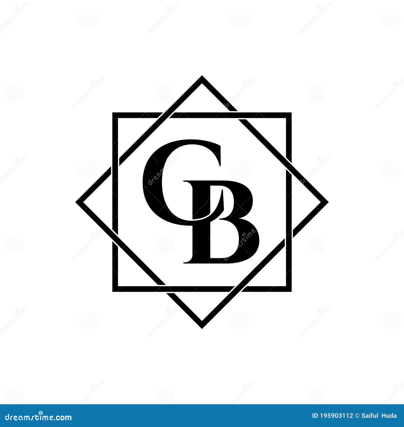 Letter CB Simple Monogram Logo Icon Design. Stock Vector - Illustration ...