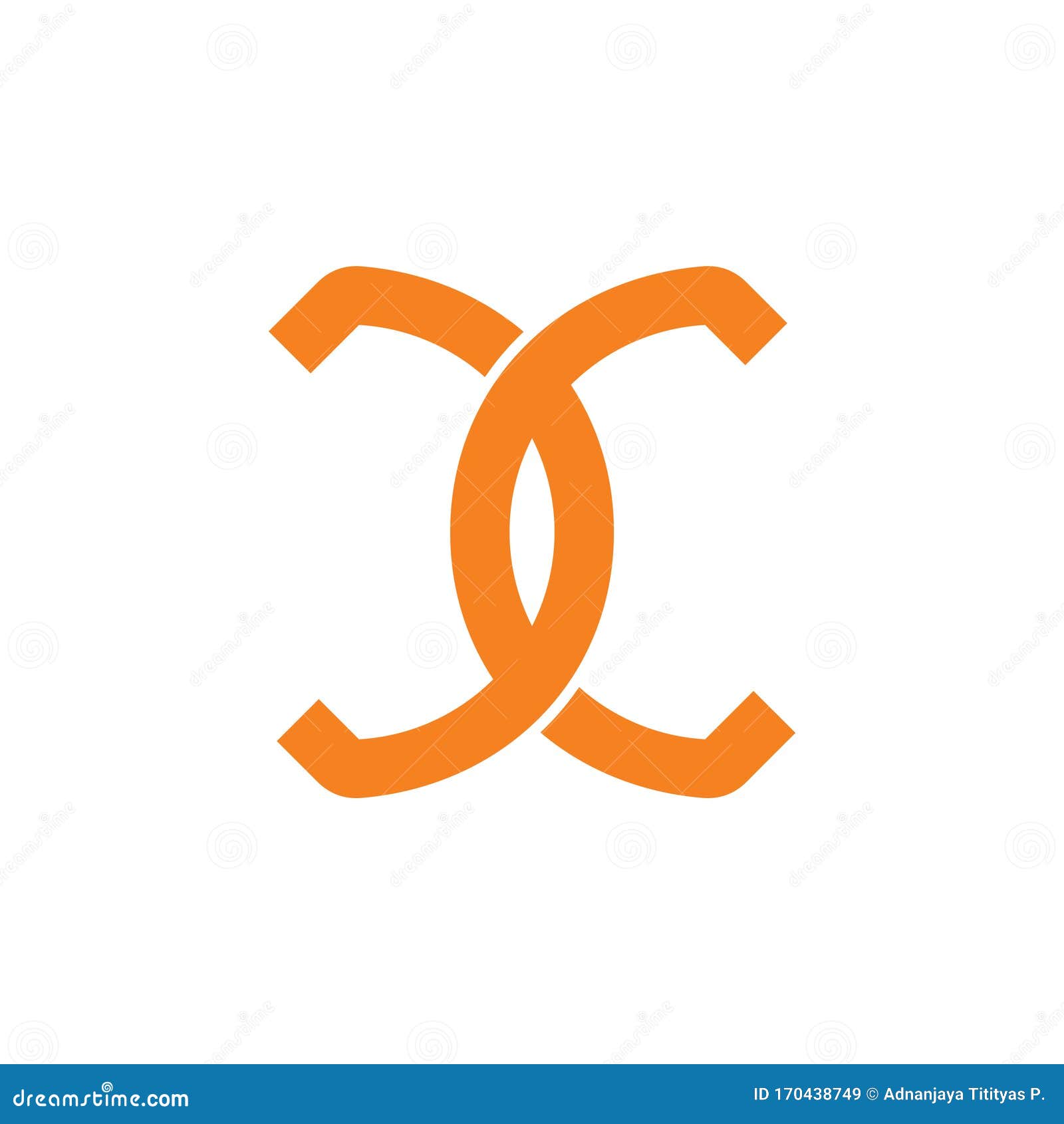 Letter Cc Simple Linked Logo Vector | CartoonDealer.com #170438749