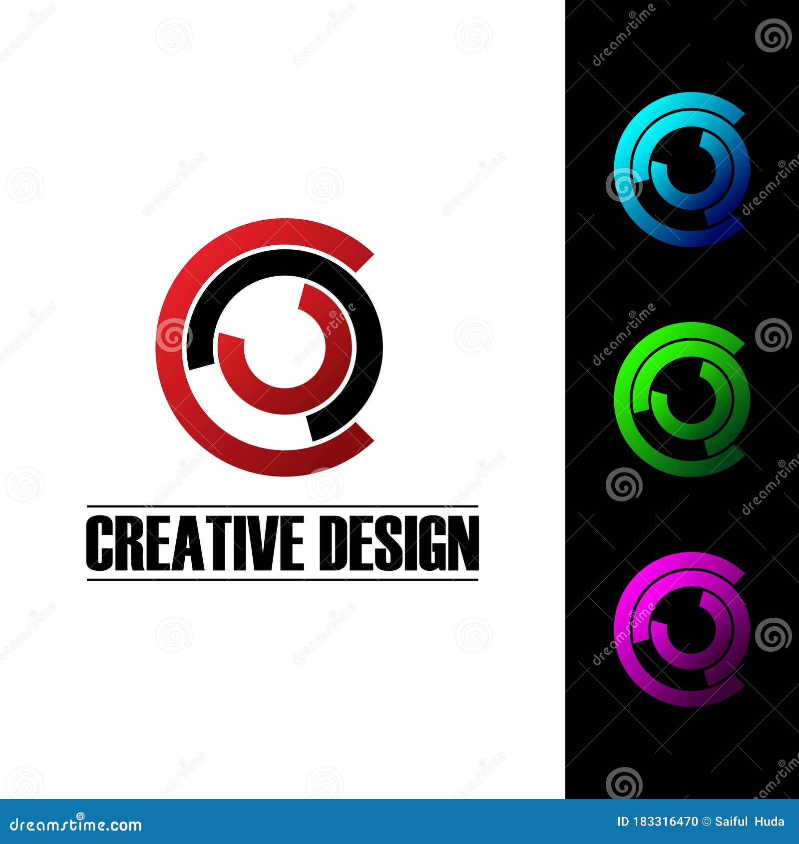 Letter CCC Circle Simple Logo Design Vector. Stock Vector ...