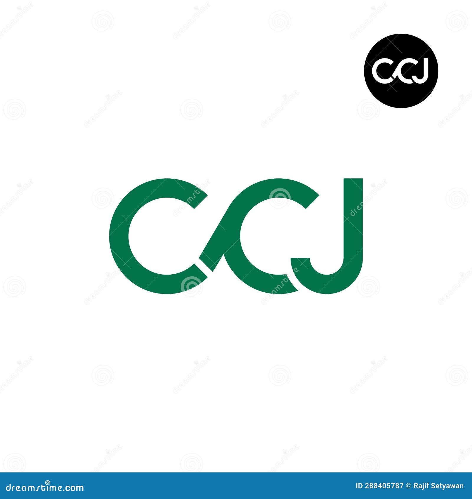 Letter CCJ Monogram Logo Design Stock Vector - Illustration of ...