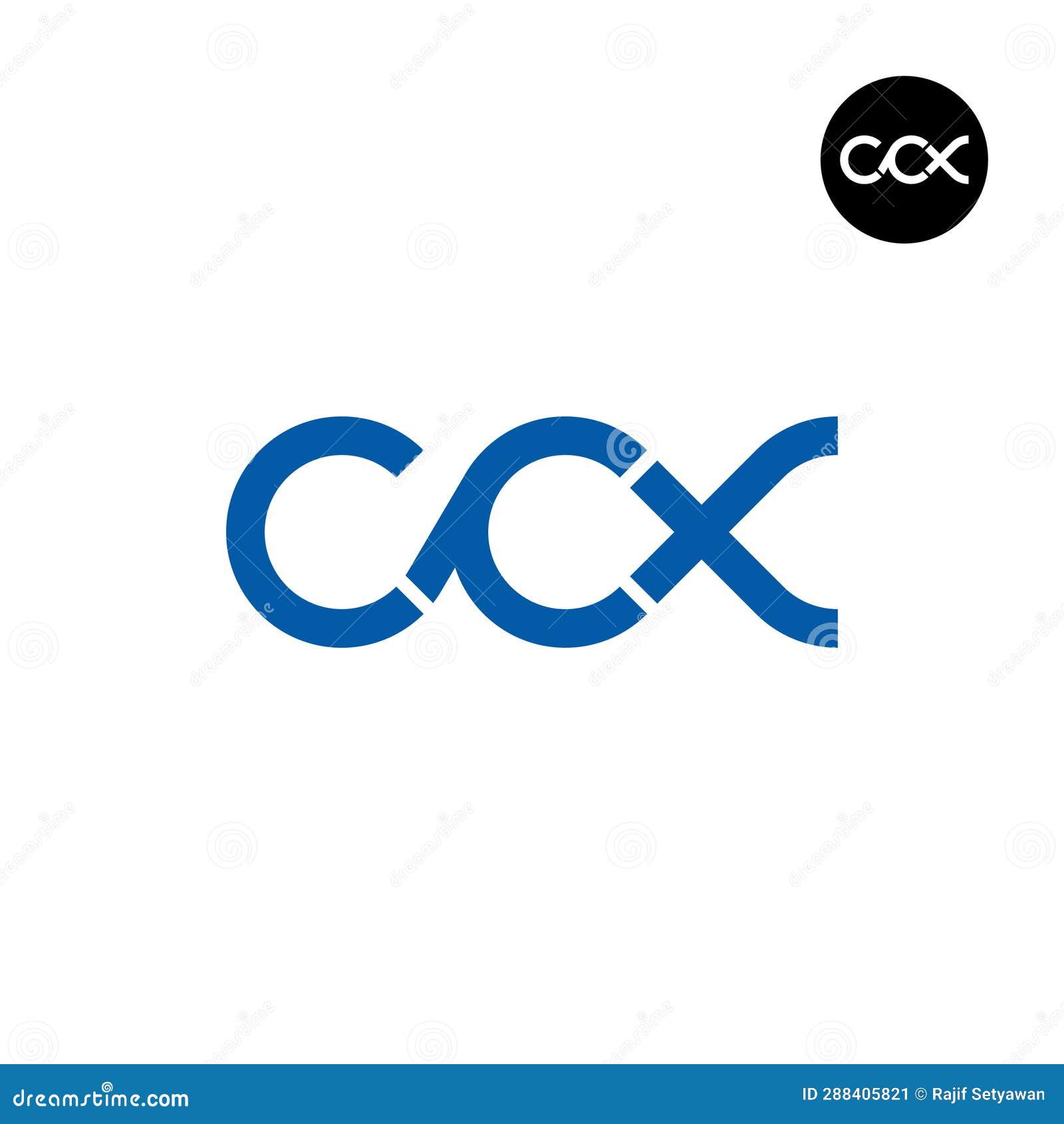 Letter CCX Monogram Logo Design Stock Vector - Illustration of logo ...