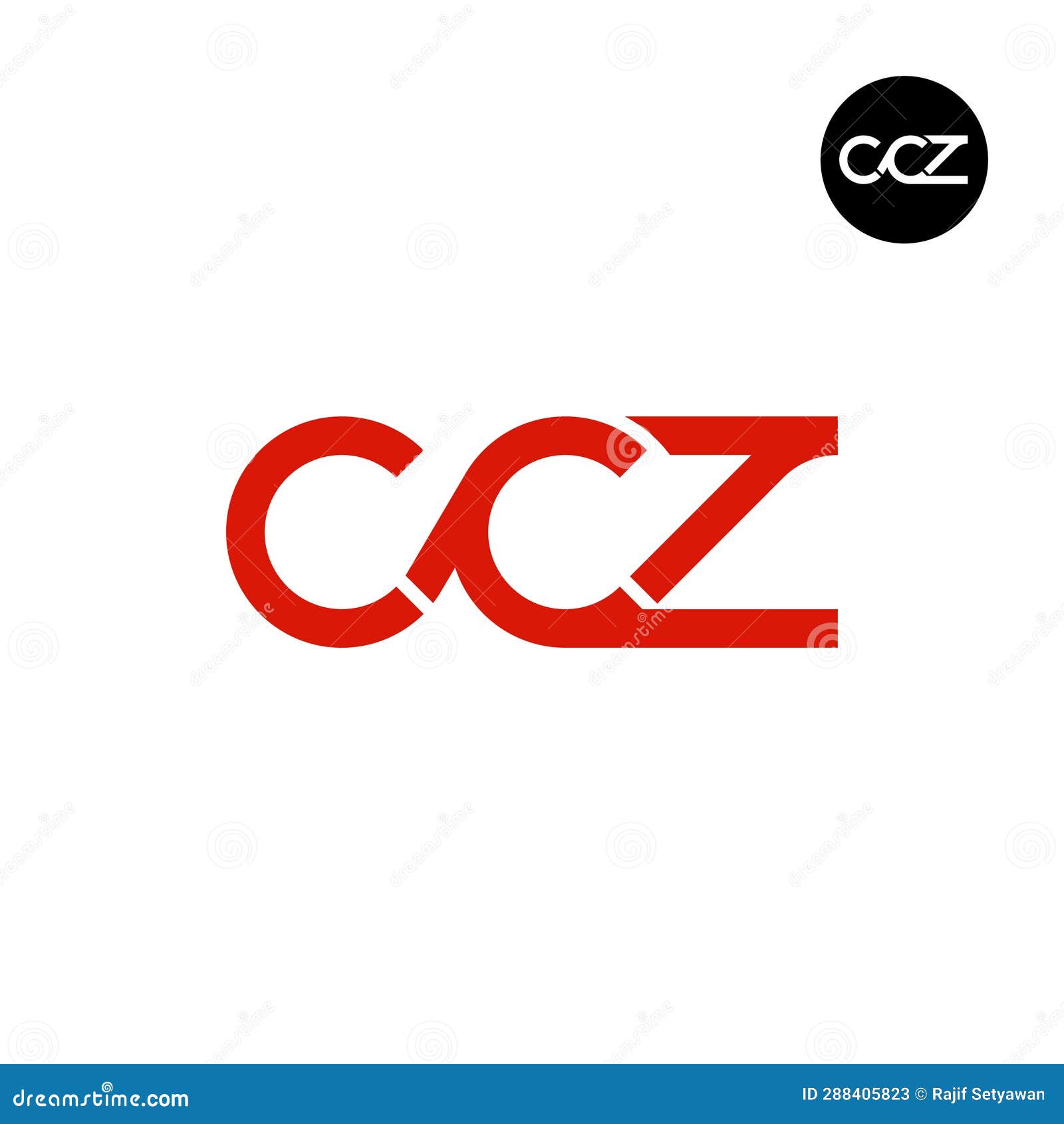Letter CCZ Monogram Logo Design Stock Illustration - Illustration of ...