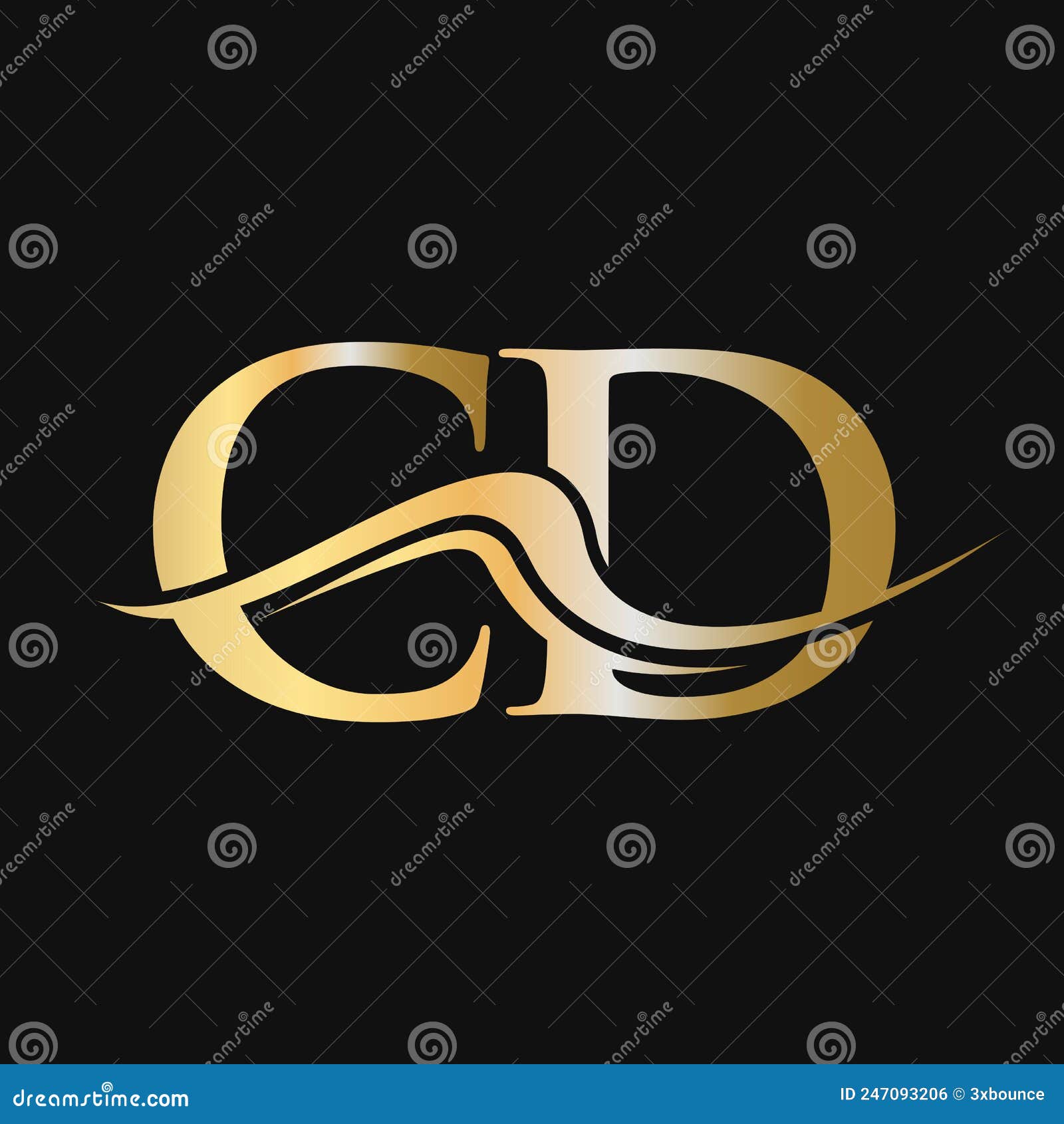 Letter CD Logo Design. Initial CD Logotype Template for Business and ...