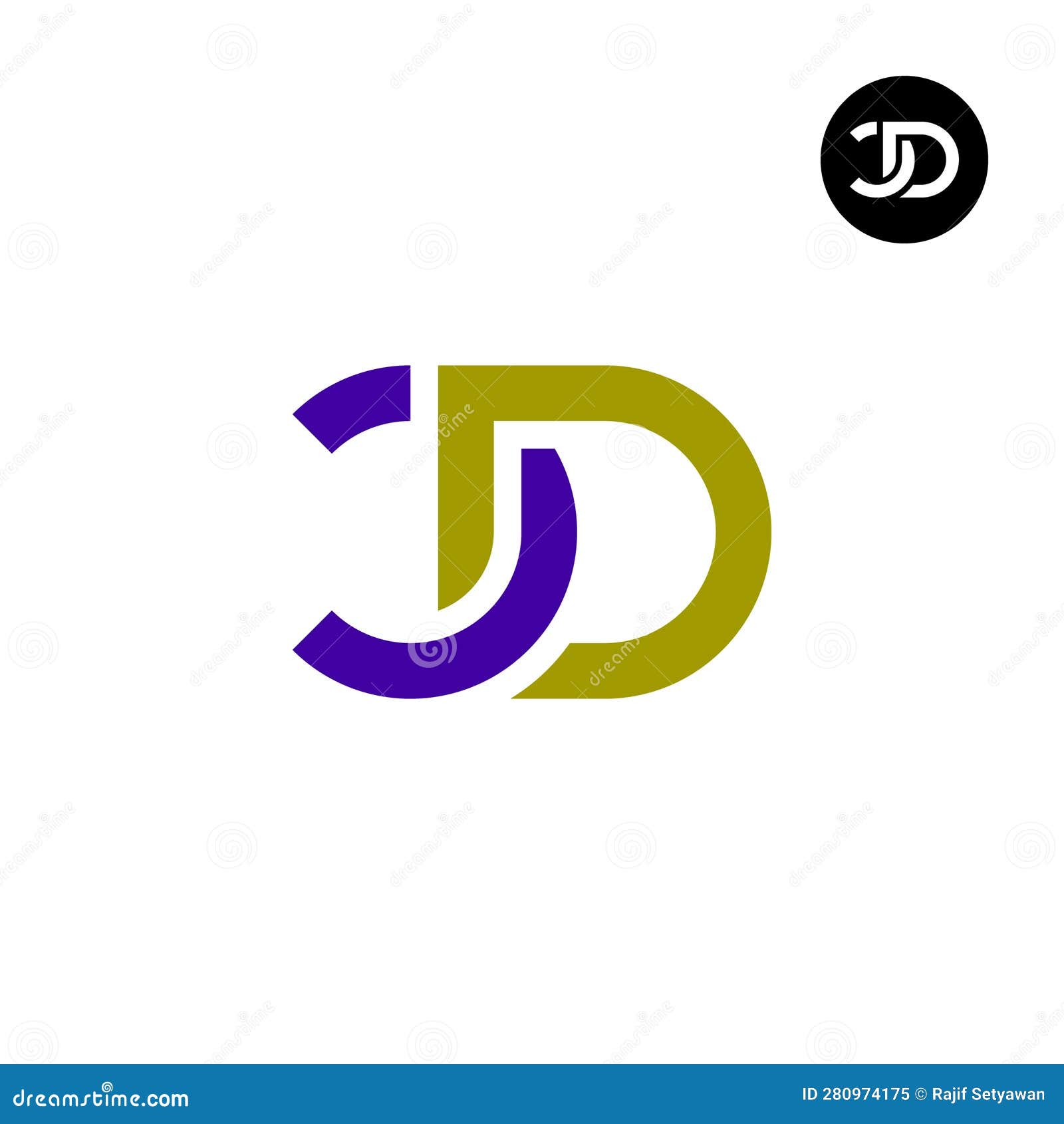 Letter CD Monogram Logo Design Stock Vector - Illustration of initial ...