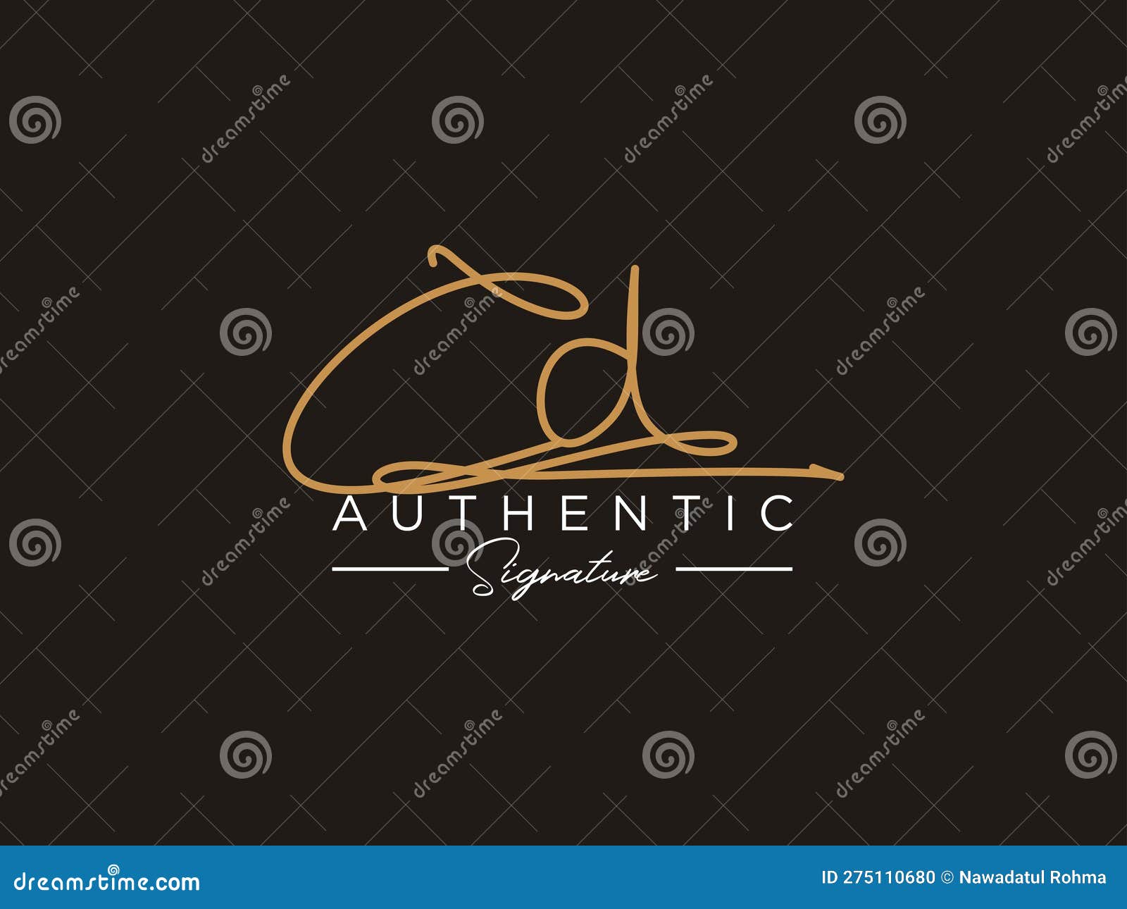 Letter CD Signature Logo Template Vector Stock Vector - Illustration of ...