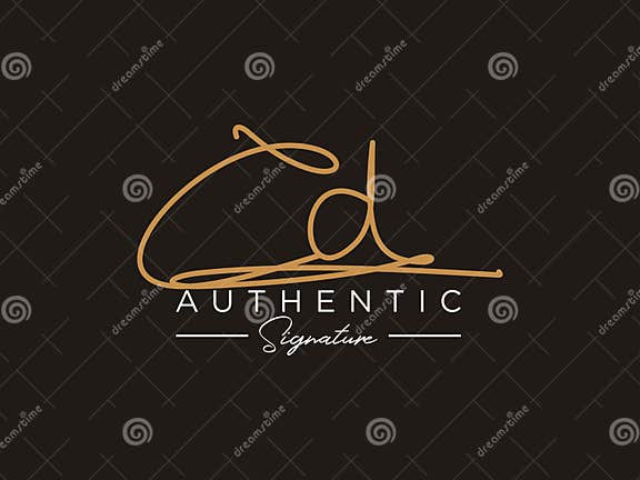 Letter CD Signature Logo Template Vector Stock Vector - Illustration of ...