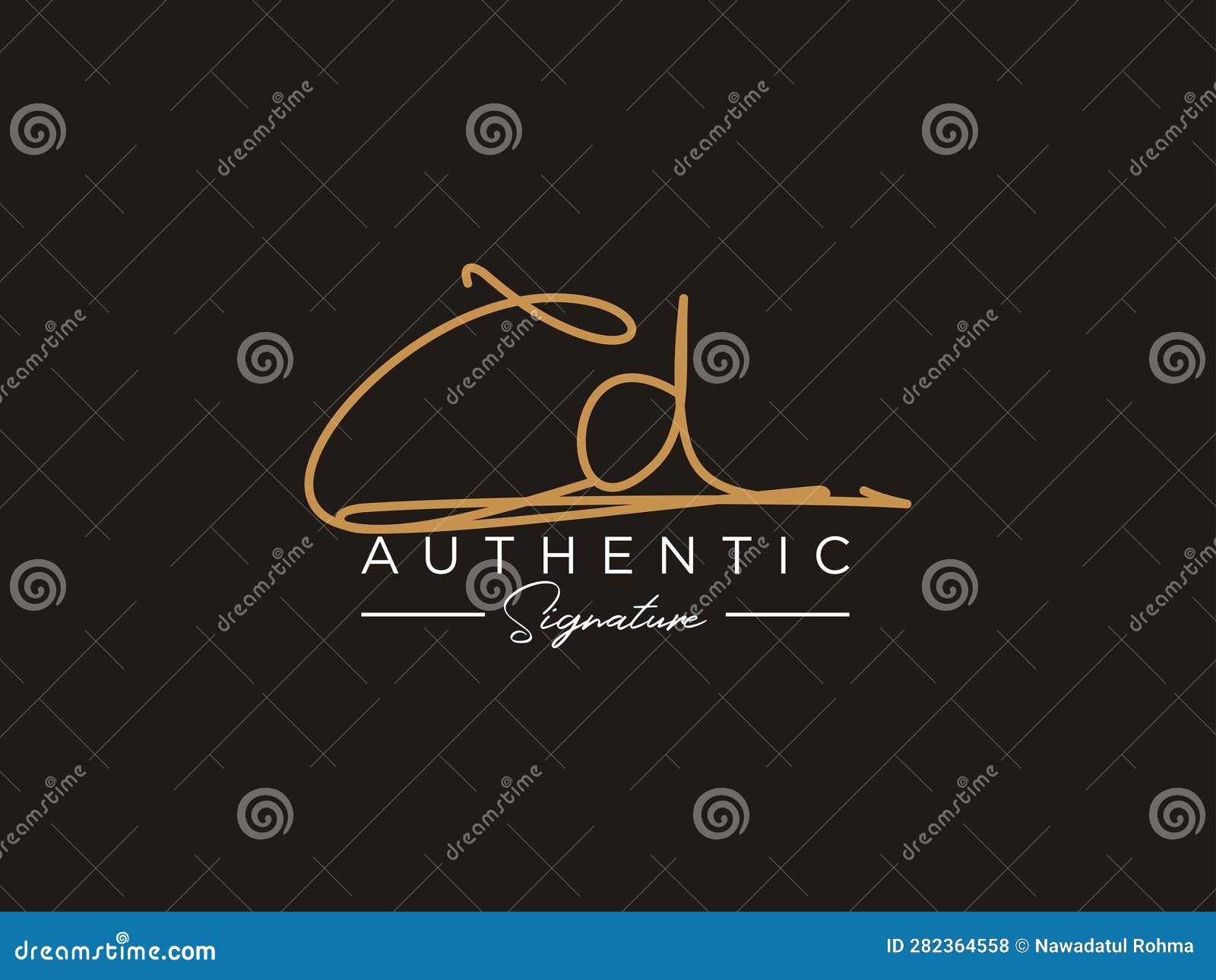 Letter CD Signature Logo Template Vector Stock Vector - Illustration of ...