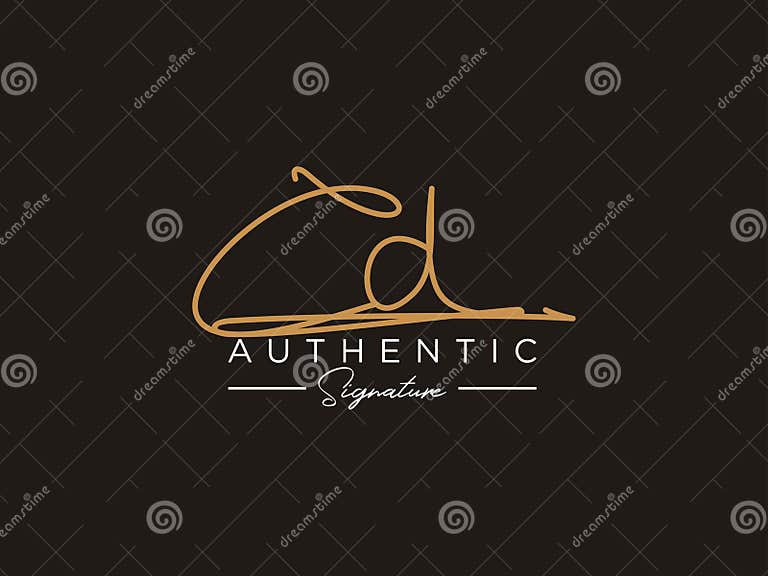 Letter CD Signature Logo Template Vector Stock Vector - Illustration of ...