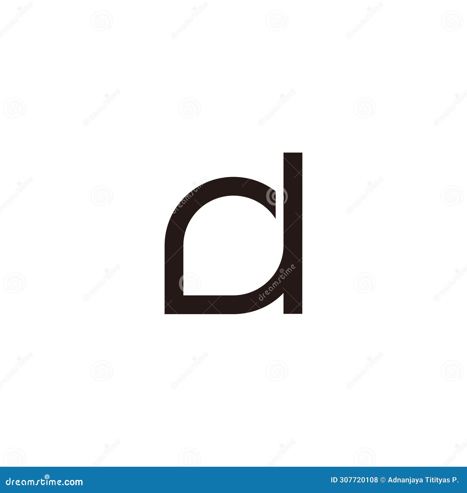 Letter Cd Simple Geometric Leaf Shape Logo Vector Stock Vector ...