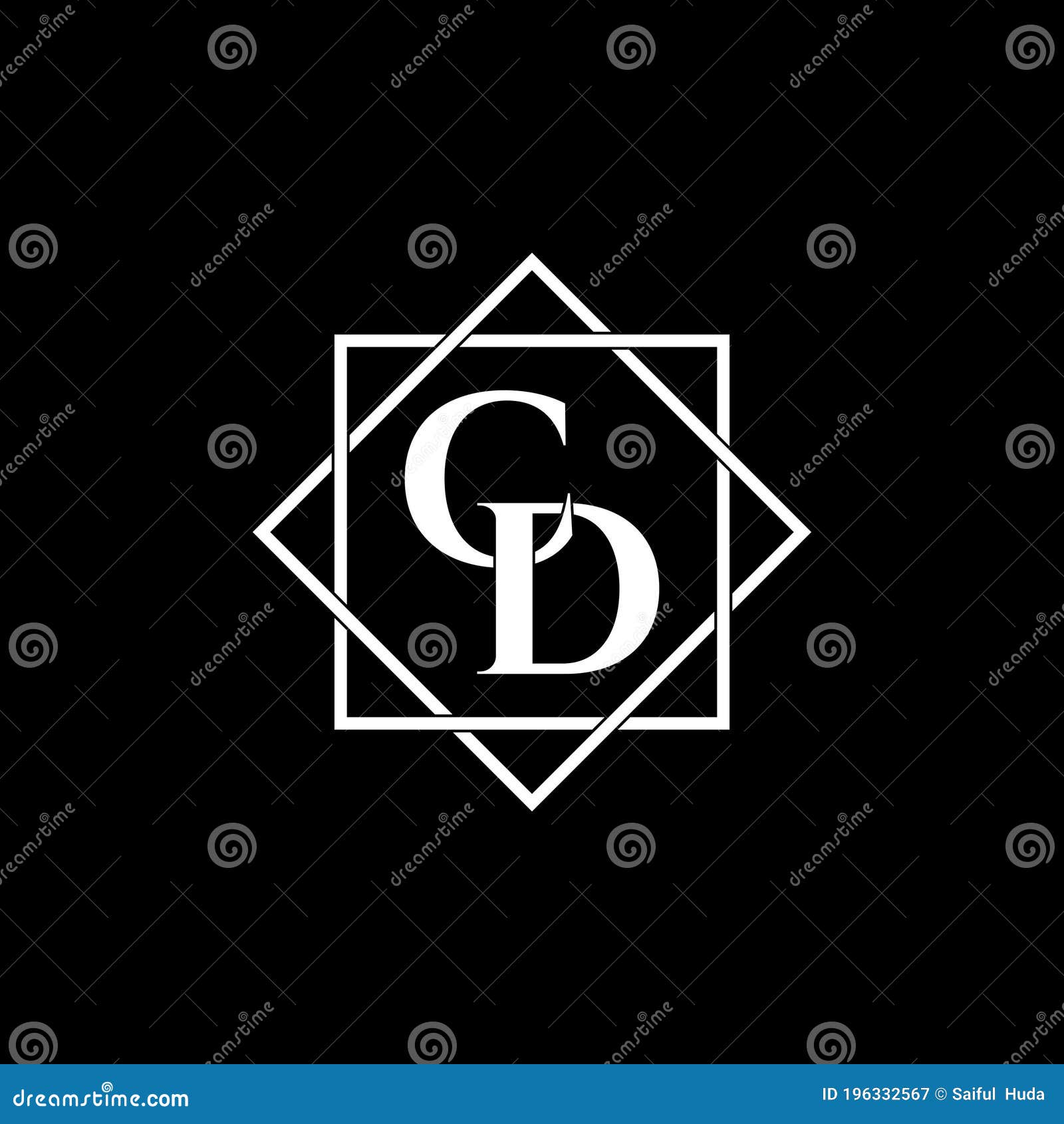 Letter CD Simple Monogram Logo Icon Design. Stock Vector - Illustration ...