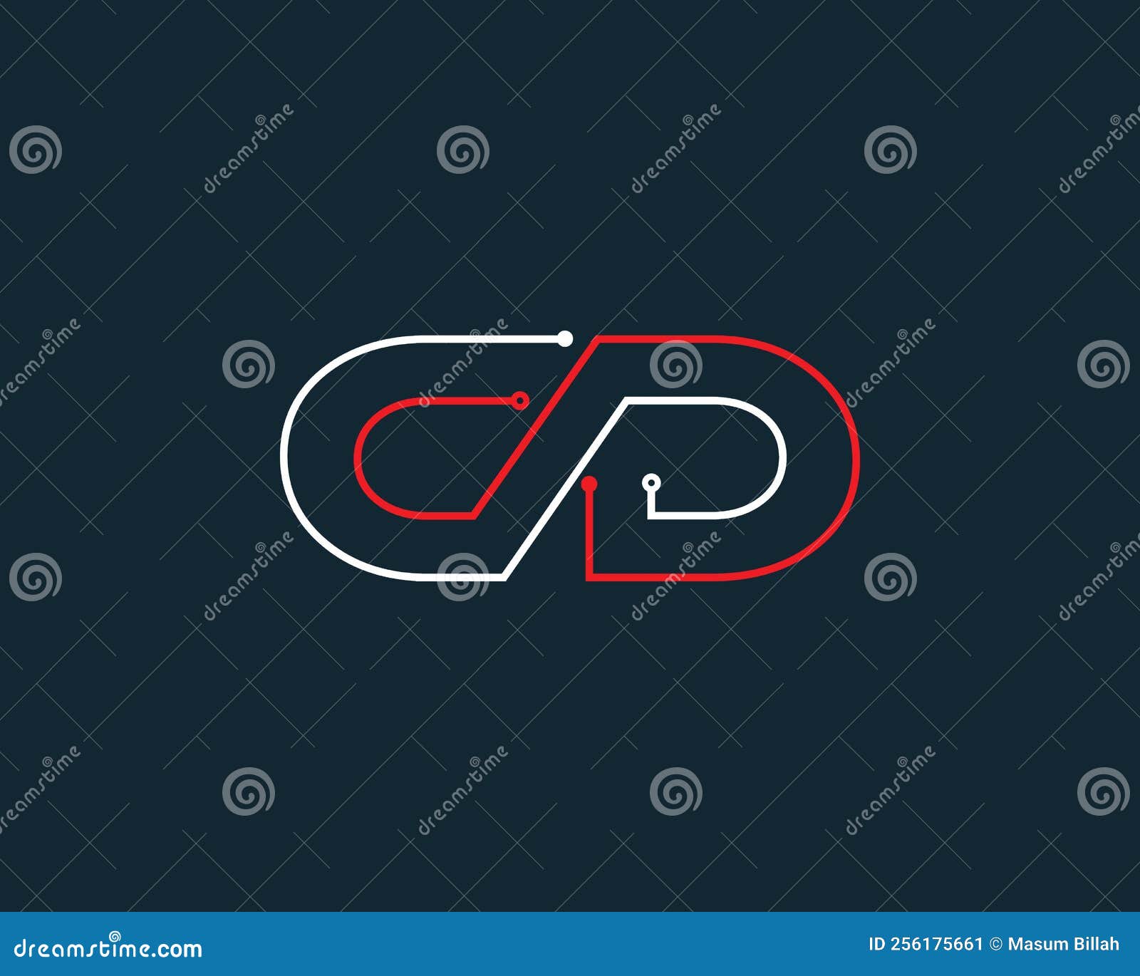 Letter CD Technology and Network Connection Logo Concept. Stock Vector ...