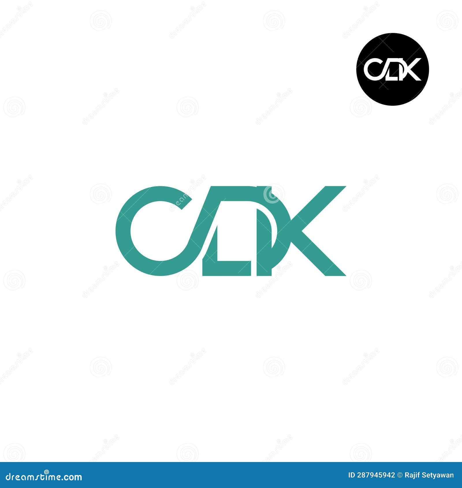 Letter CDK Monogram Logo Design Stock Vector - Illustration of ...