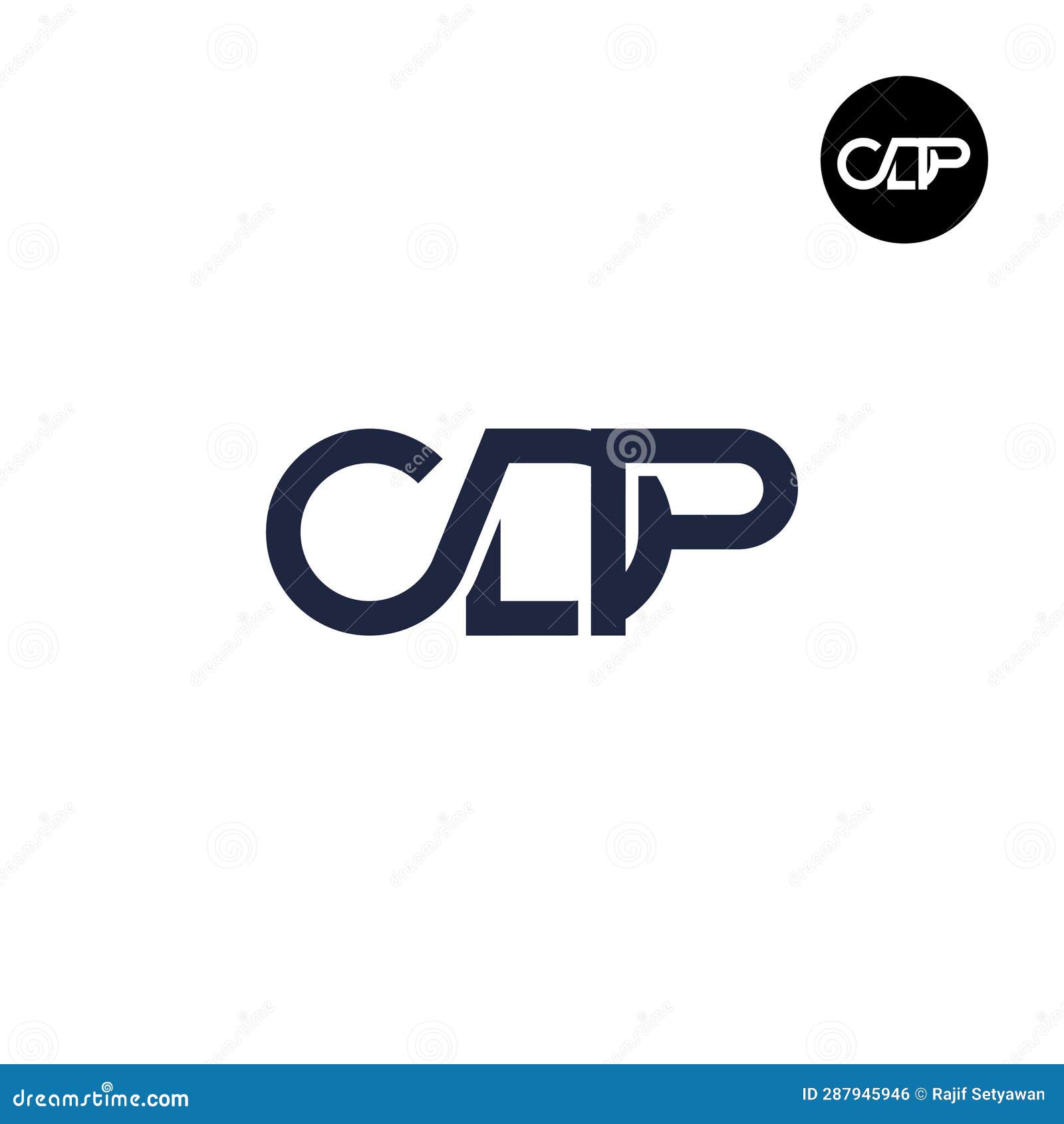 Letter CDP Monogram Logo Design Stock Vector - Illustration of letters ...